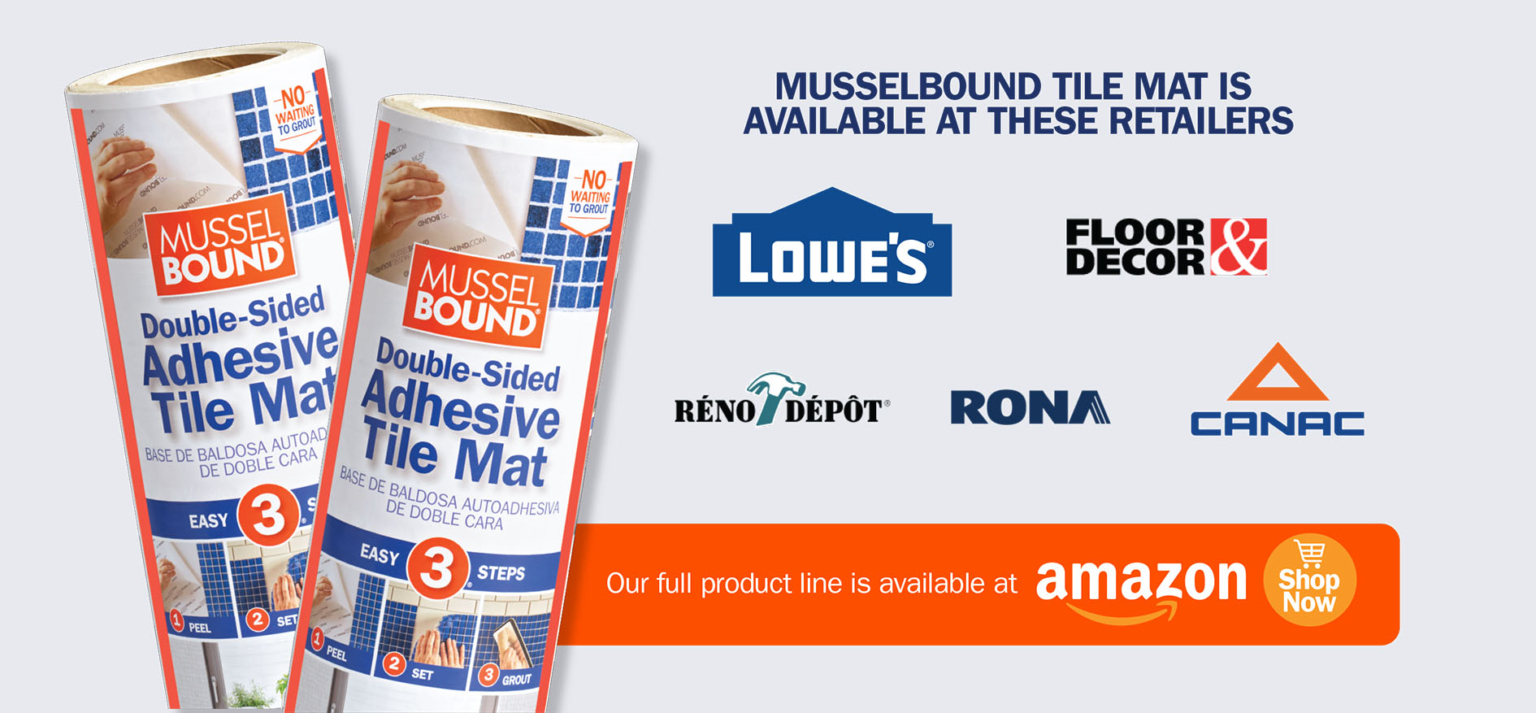 Mussel Bound Adhesive Tile Mat - MusselBound Adhesive Tile Mat